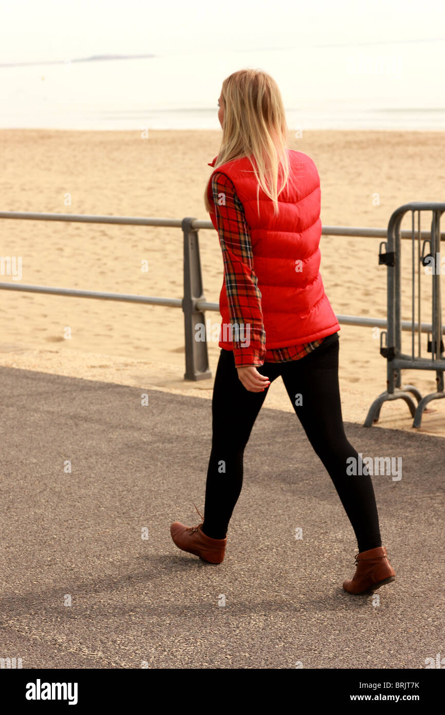 Young Woman Walking. Model Released Stock Photo - Alamy