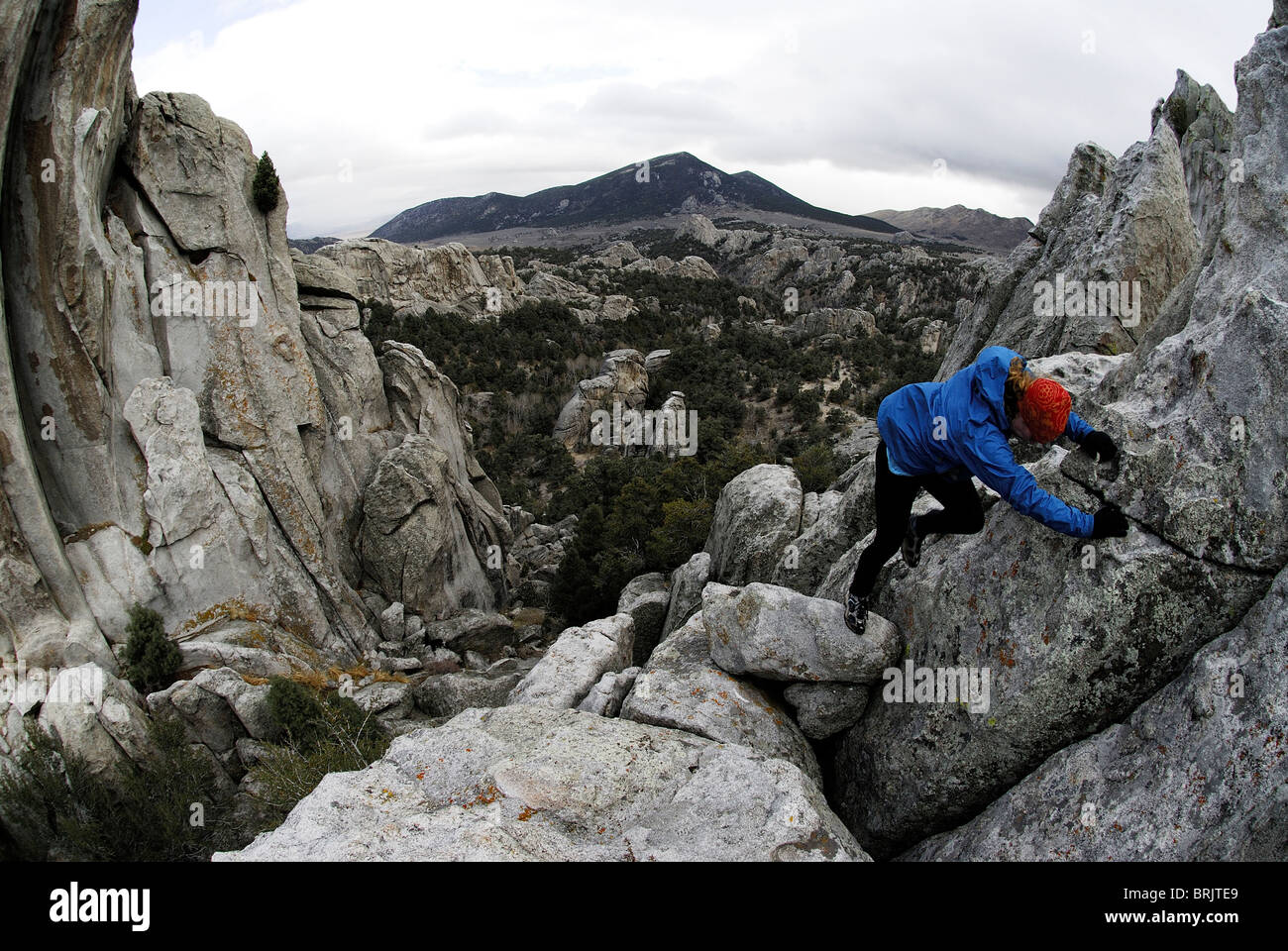 Woman Rock Climbing Red Rocks High Resolution Stock Photography and ...