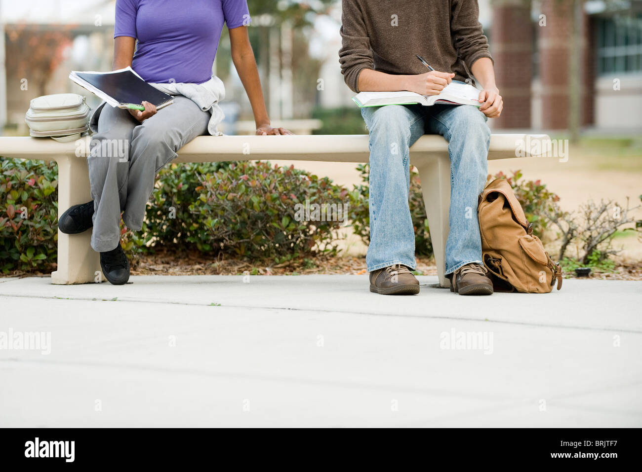 Students studying outdoors Stock Photo - Alamy