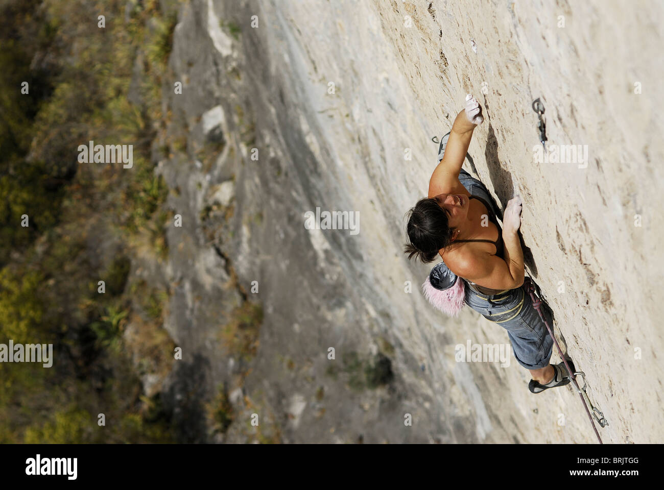Rock climber ascends steep rock hi-res stock photography and images - Alamy