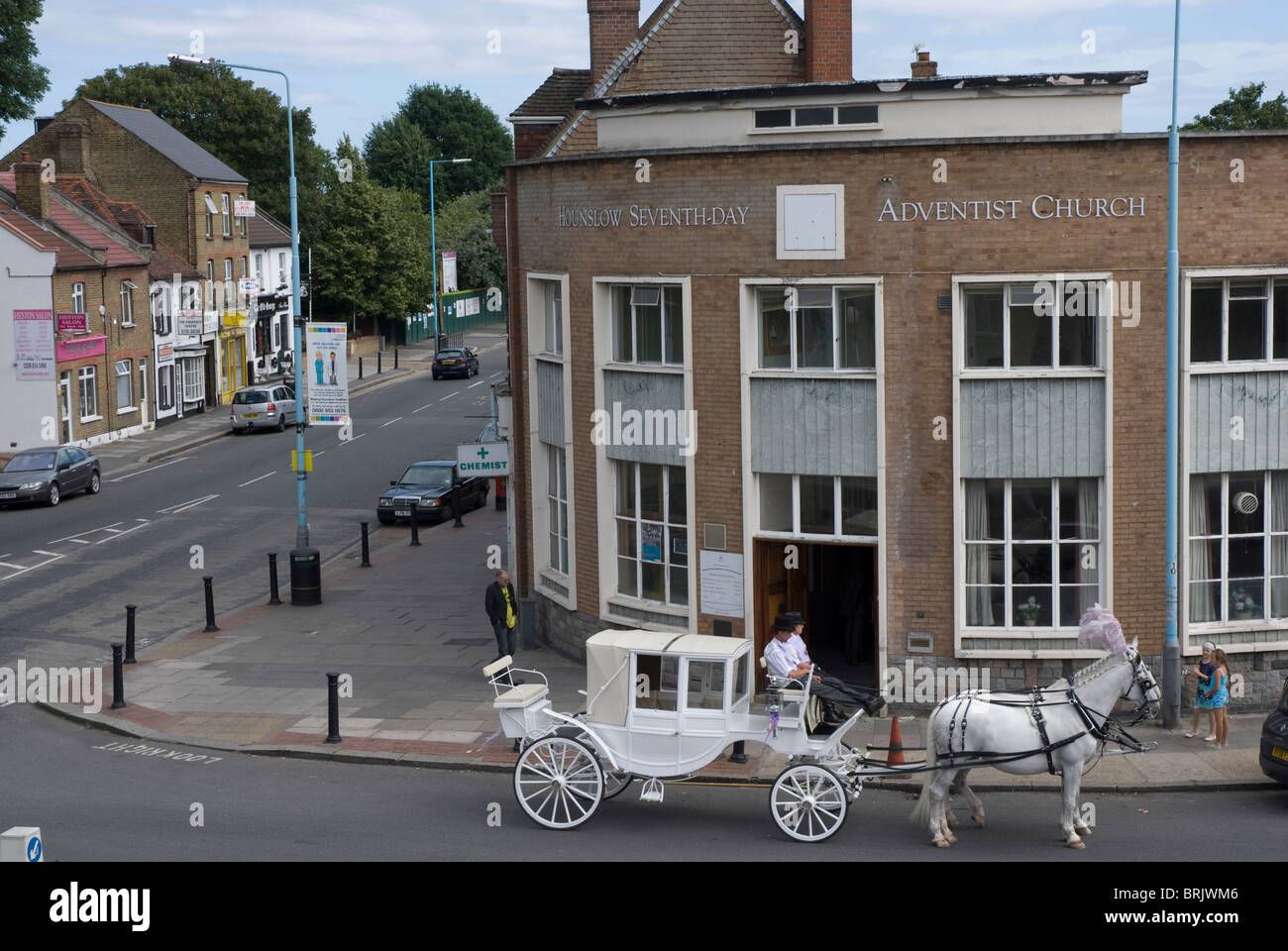 Seventh Day Adventist Church wedding Heston Middlesex West London Stock ...