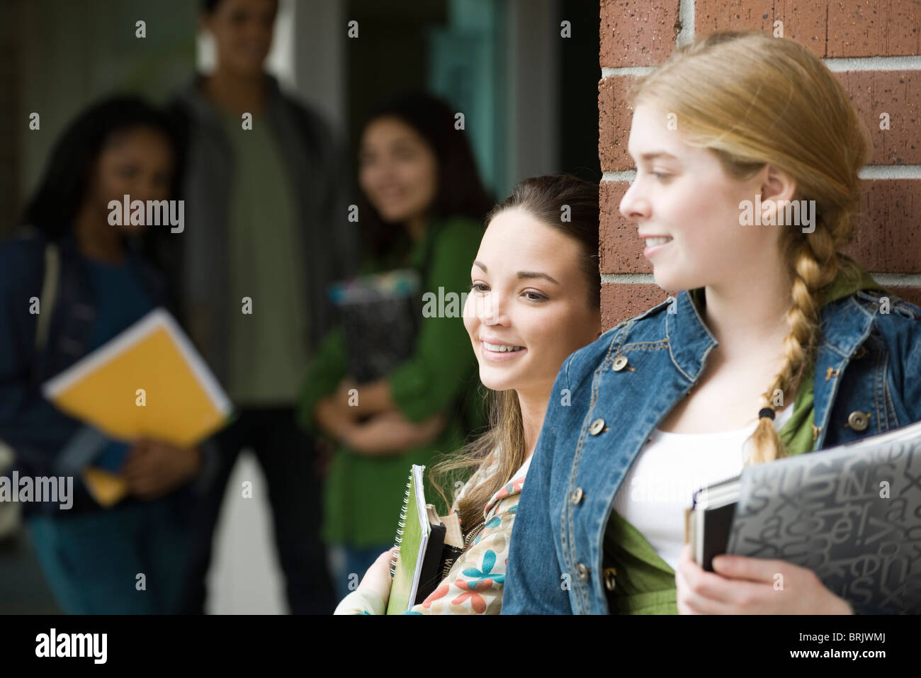 Happy blond haired student hi-res stock photography and images - Alamy