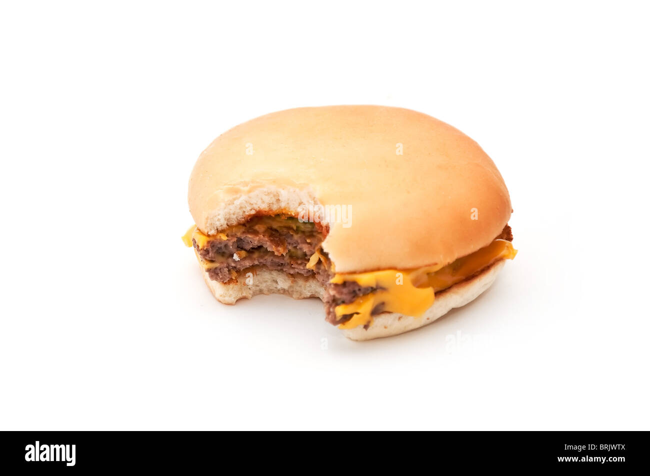 a tasty hamburger over white background. unhealthy junk food Stock ...