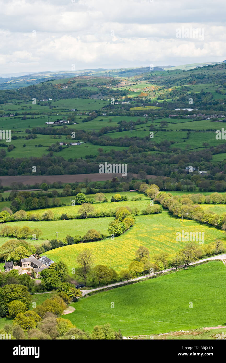 View of Cheshire Countryside From The Cloud Hill Towards Staffordshire ...