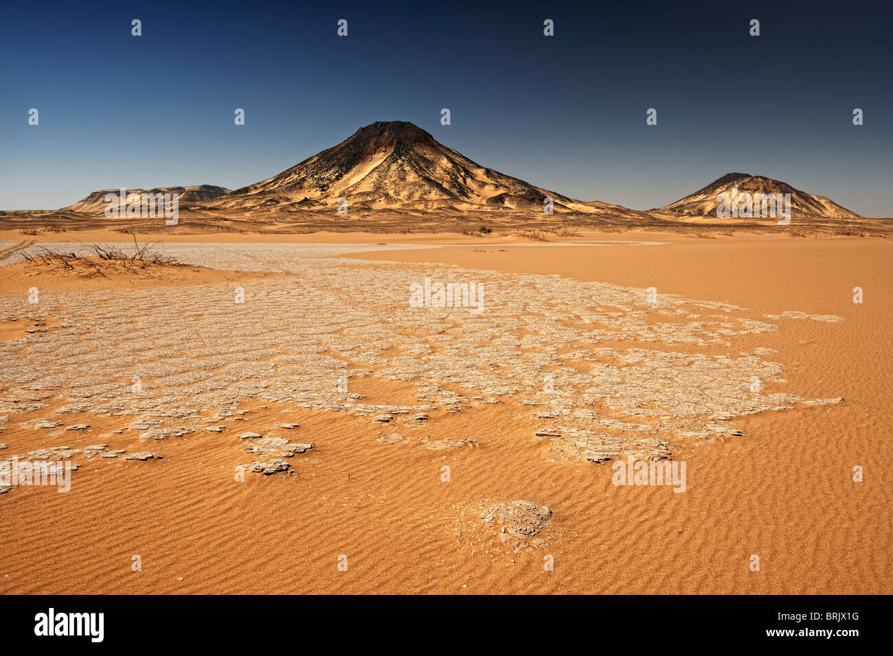 black desert, western desert, Egypt, Arabia, Africa Stock Photo - Alamy