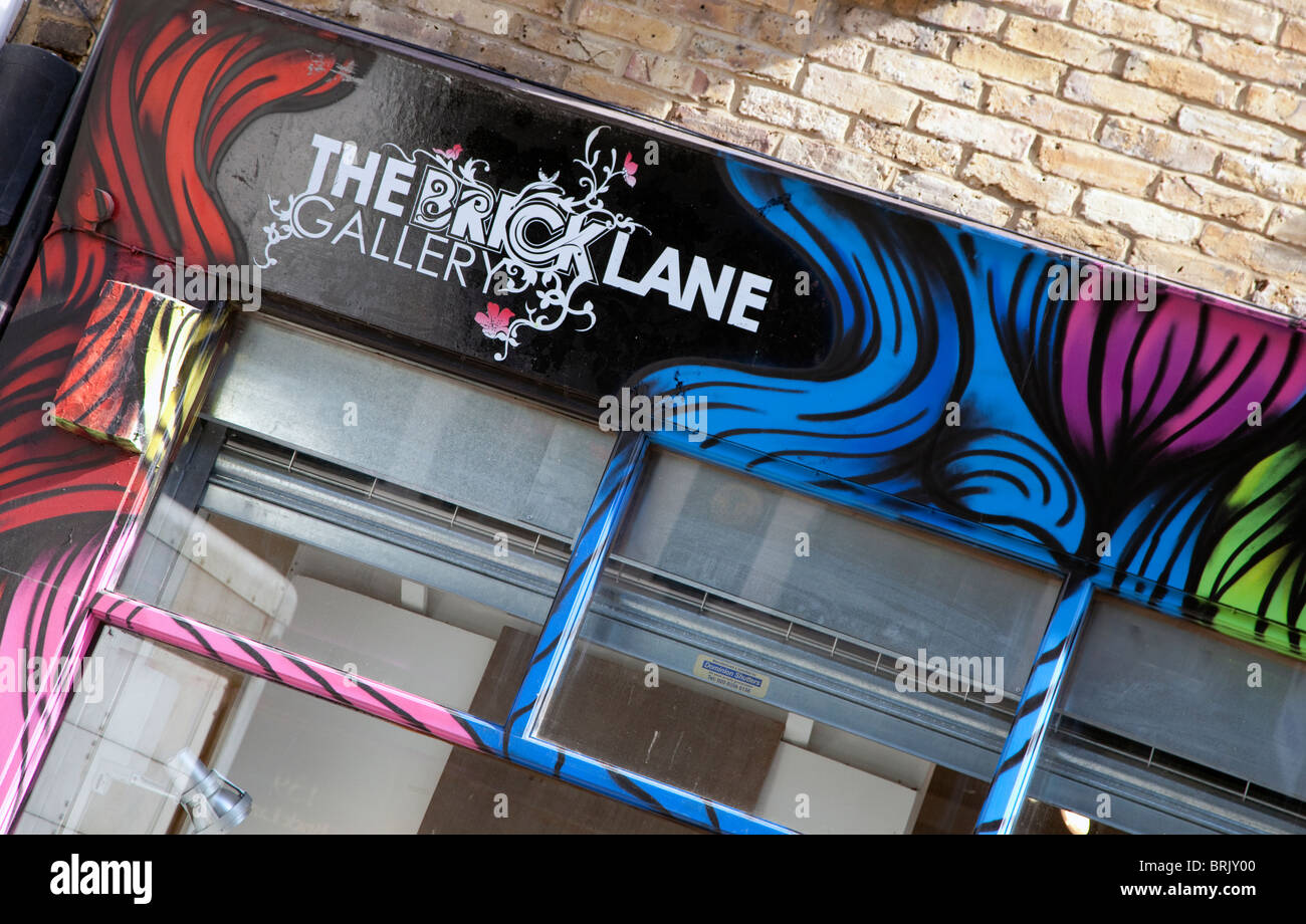 The Brick Lane Gallery, London Stock Photo - Alamy