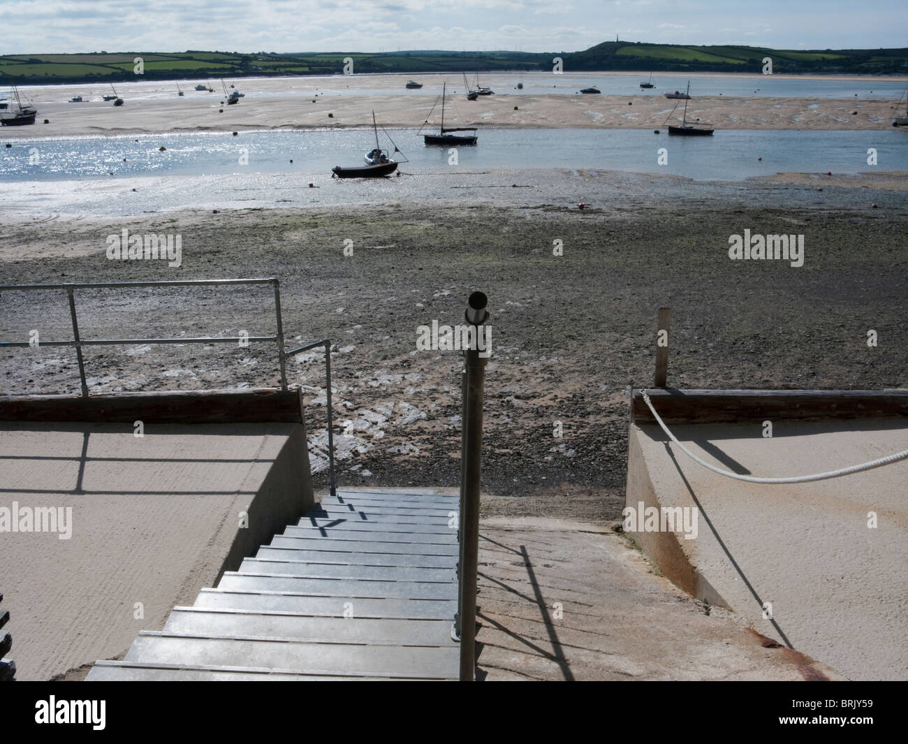Steps down to the beach at Rock, Cornwall, UK Stock Photo - Alamy