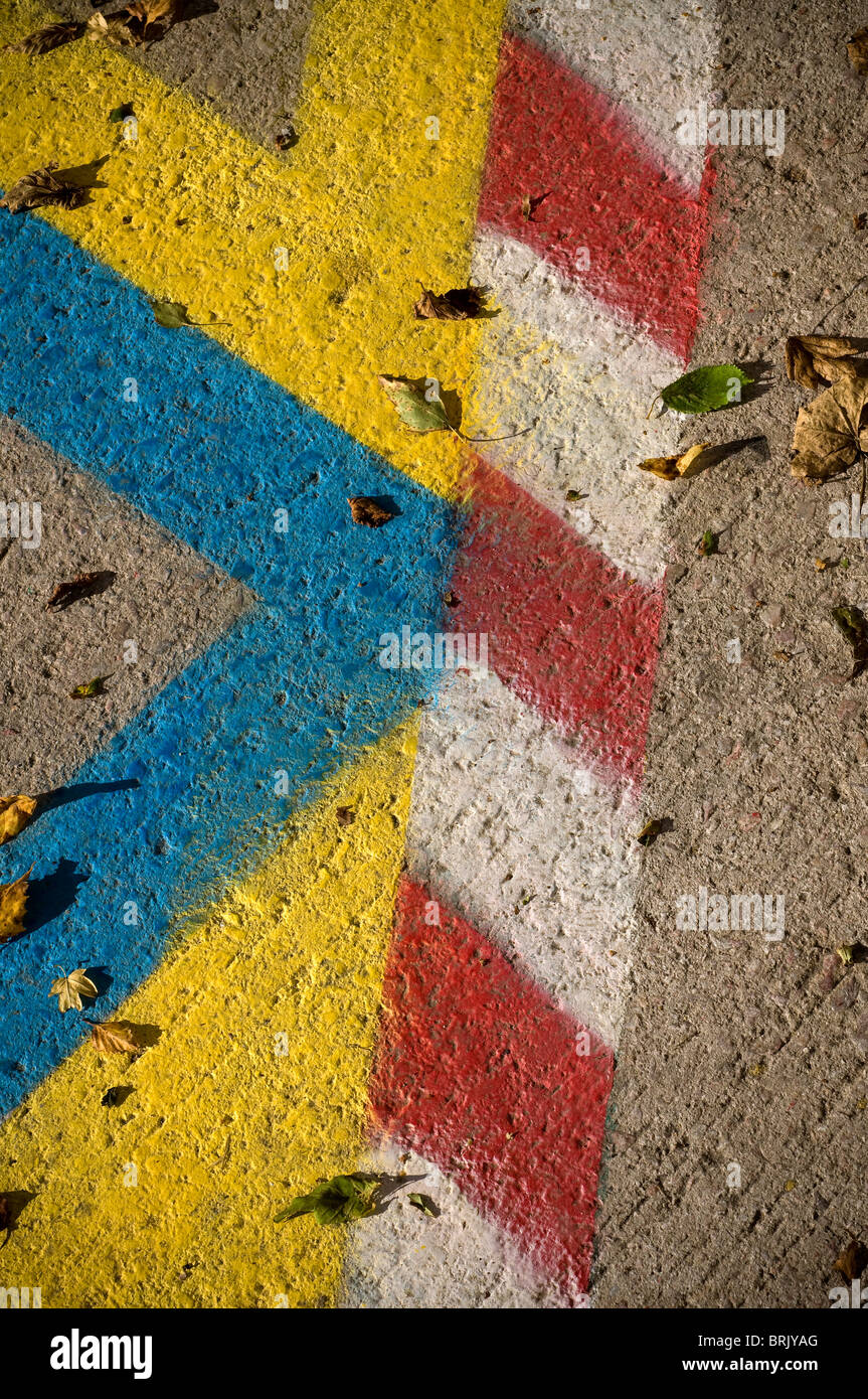 Chevrons road markings hi-res stock photography and images - Alamy