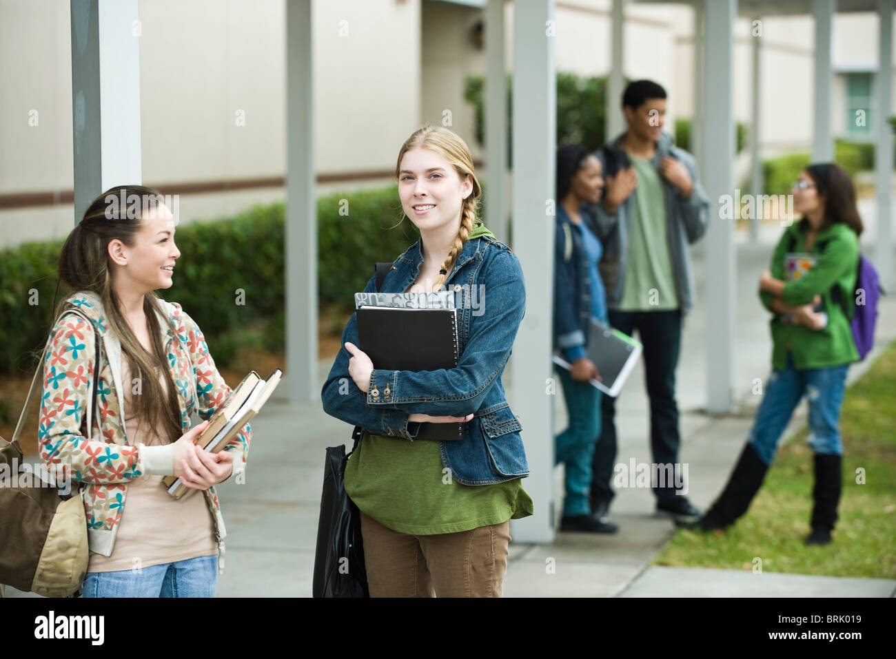 High school students chatting together after school Stock Photo - Alamy