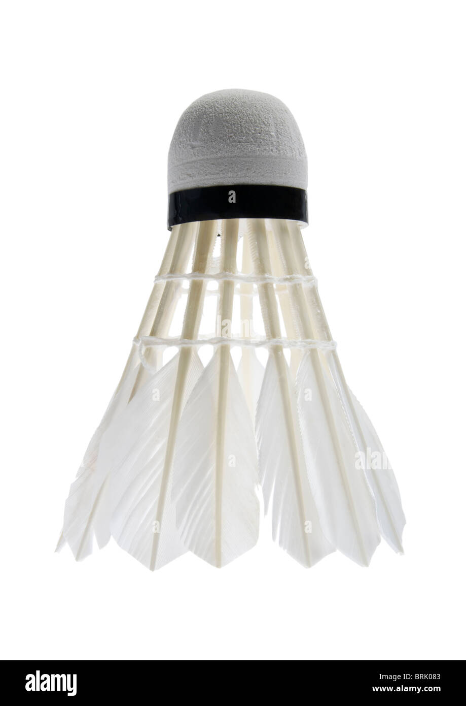 Shuttlecock on white background Stock Photo - Alamy