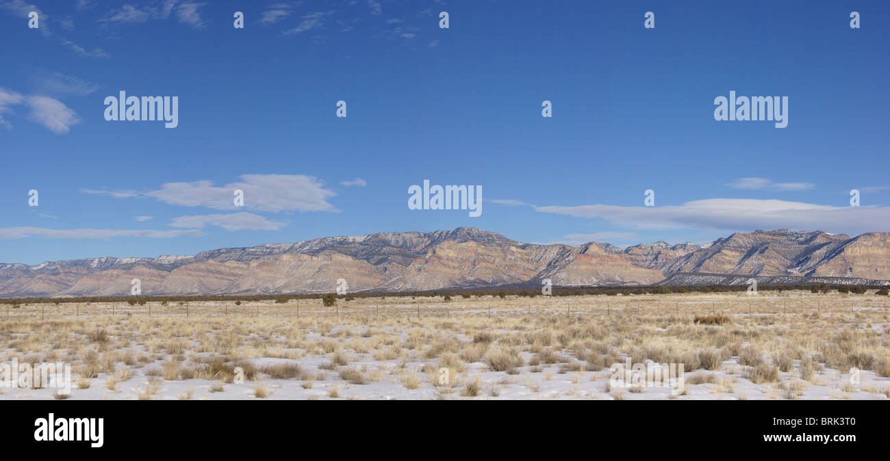 Panorama - Book Cliffs, early evening, Eastern Utah, Rocky Mountains ...