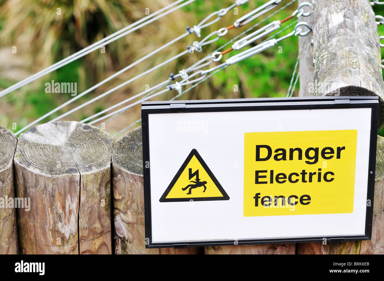 Danger Electric Fence Stock Photo - Alamy