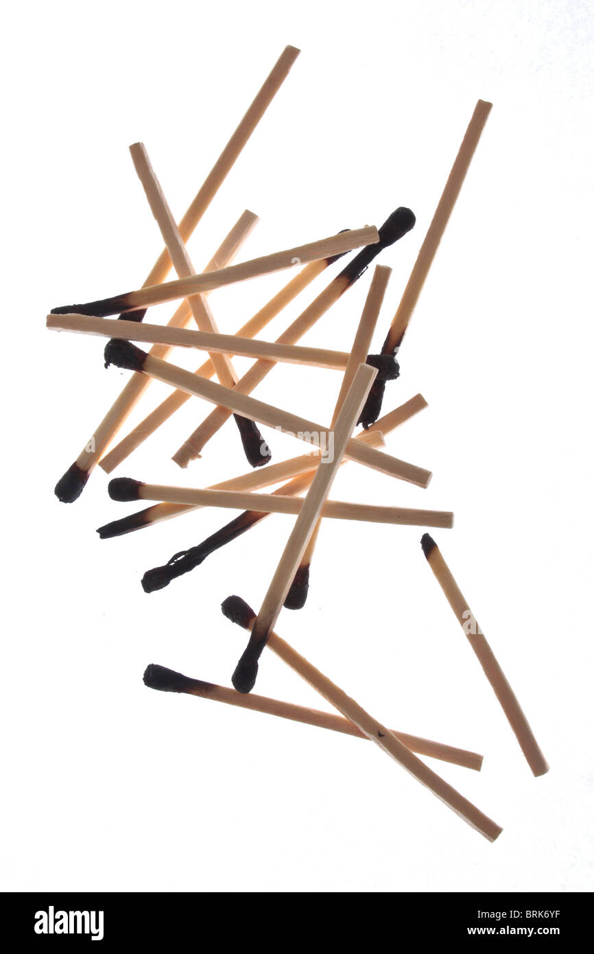 a pile of burnt matches Stock Photo - Alamy