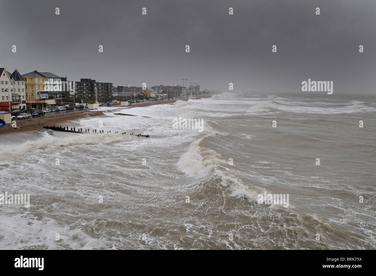 Stormy weather at a seaside town - Bognor Regis Stock Photo - Alamy