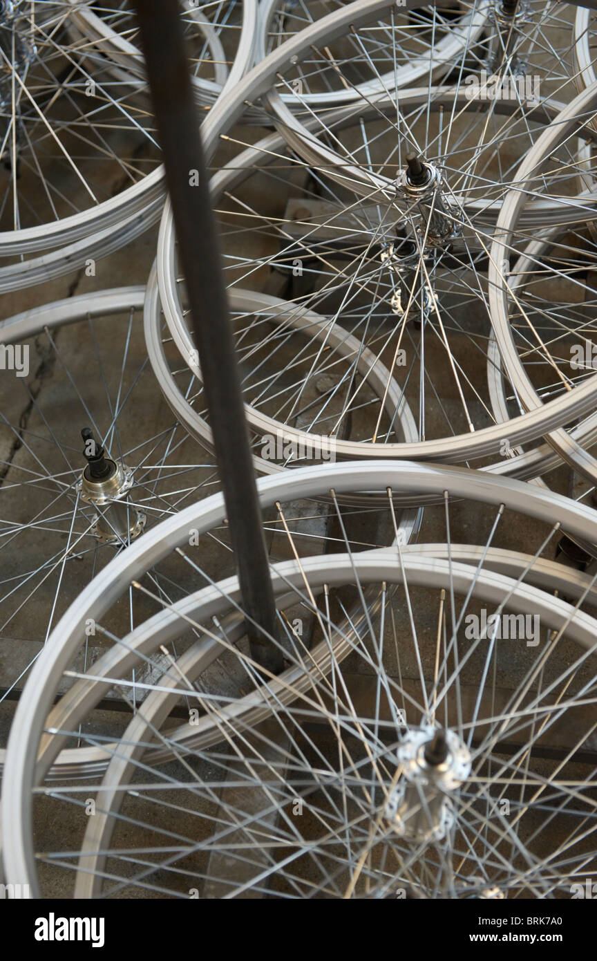Rims at a bicycle factory Stock Photo - Alamy