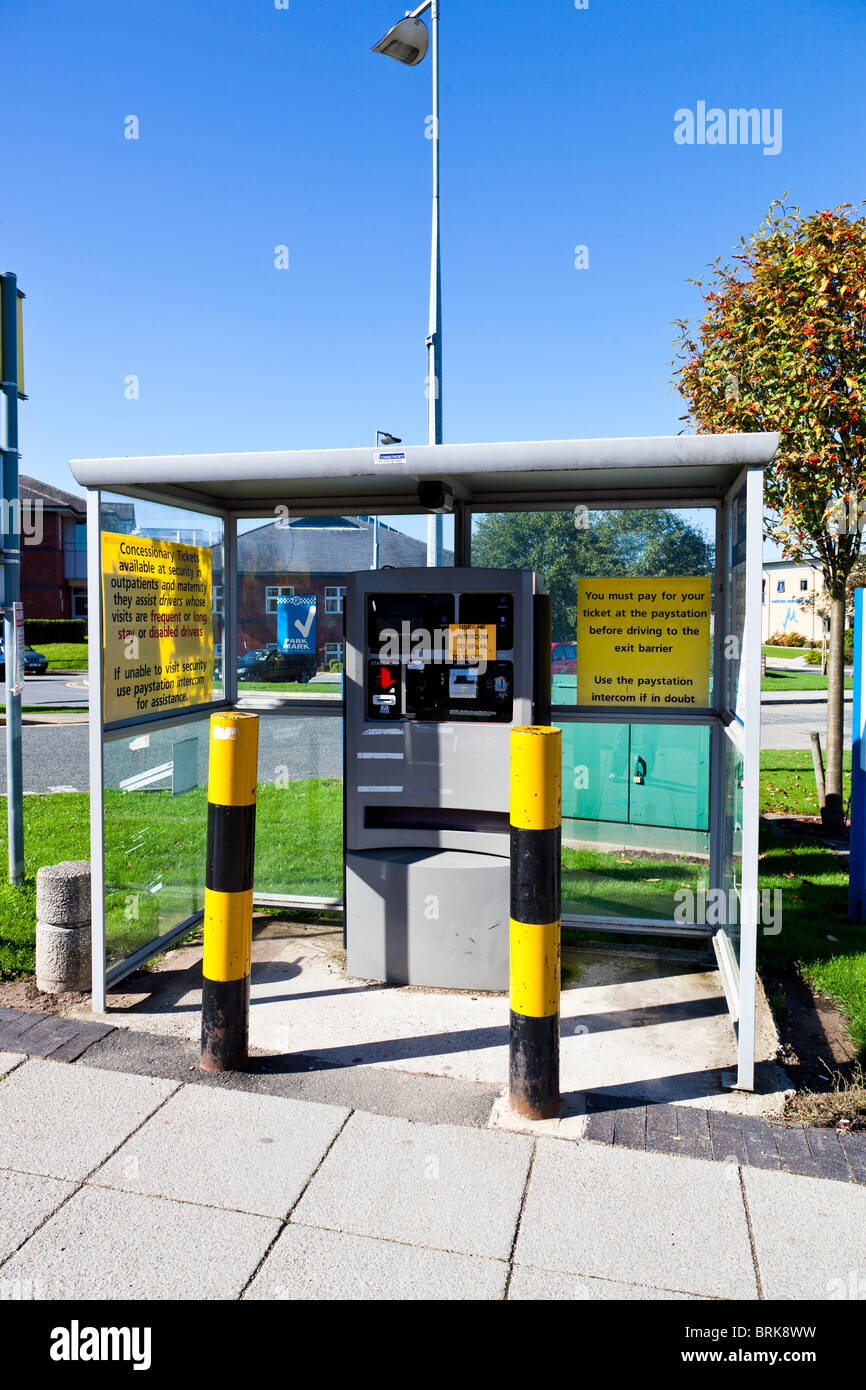 NHS hospital car park pay station Stock Photo - Alamy