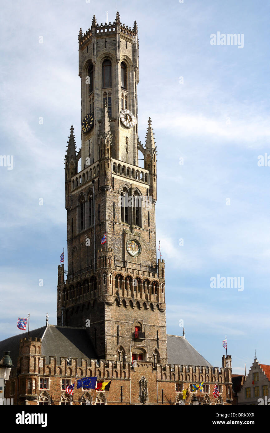 Belfort Tower, Market Square, Bruges, Belgium Stock Photo - Alamy