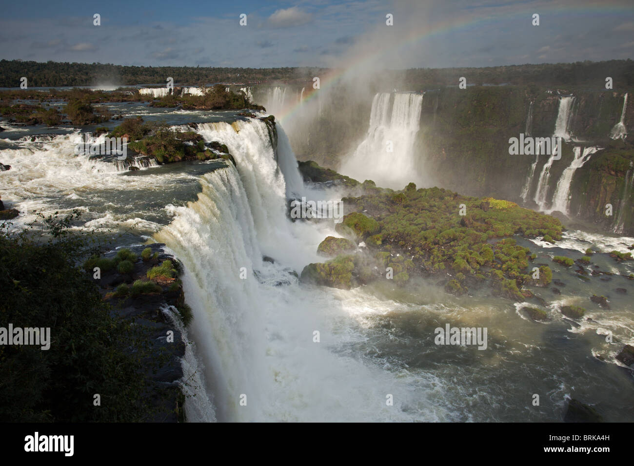 Brazil: Iguassu Falls and Rainbow Stock Photo - Alamy