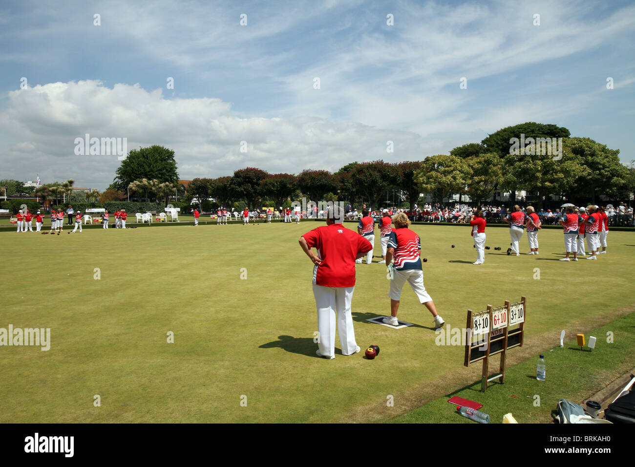 A national bowls contest at Beach House Gardens in Worthing. these ...