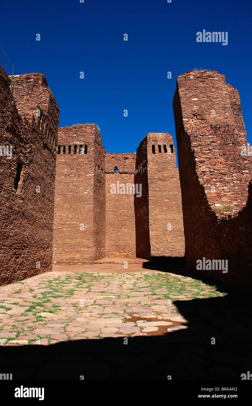 Ruins of Spanish Mission church and Pueblo at Quarai Pueblo Salinas ...