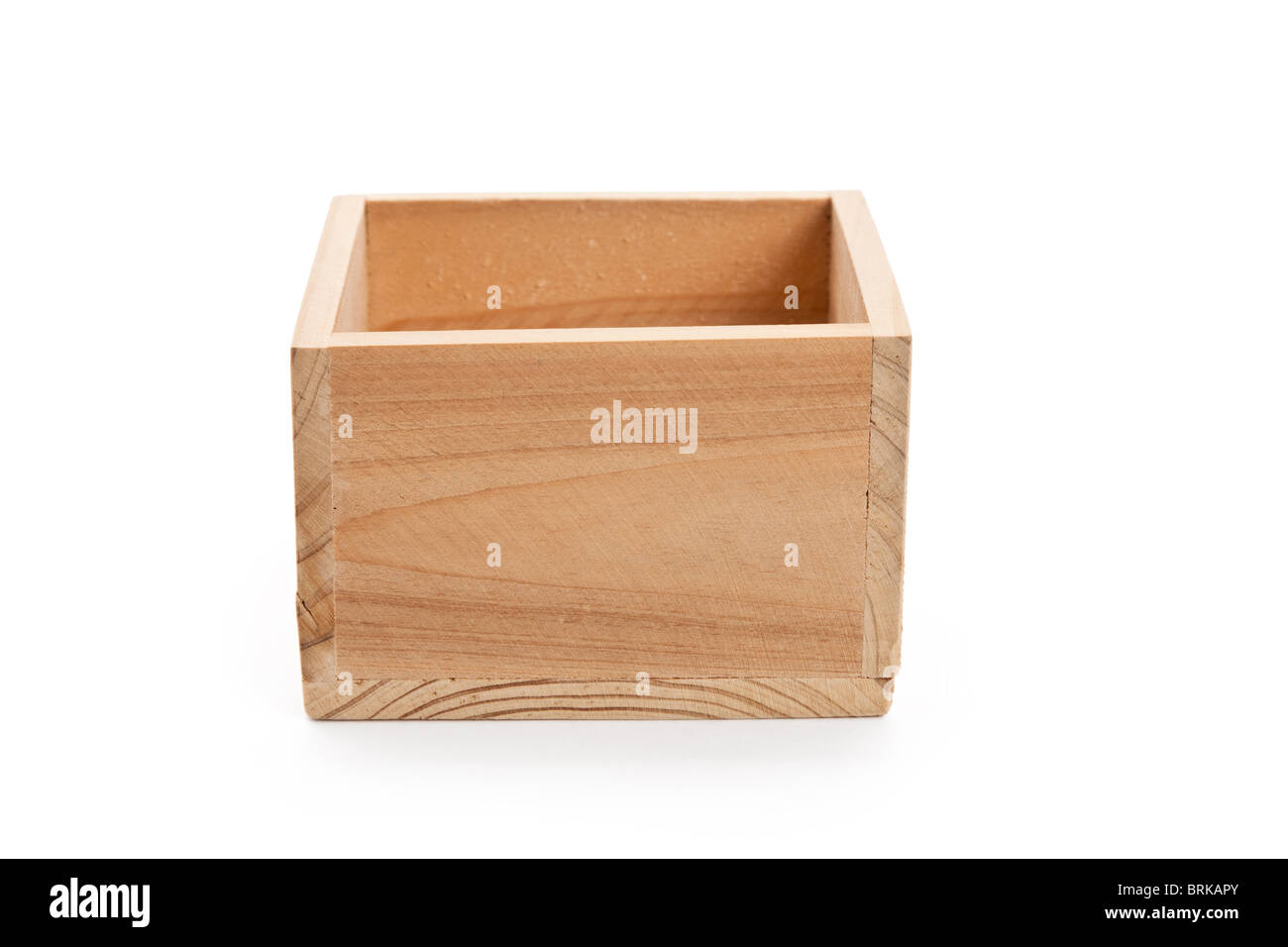 Empty wood Box with white background Stock Photo - Alamy