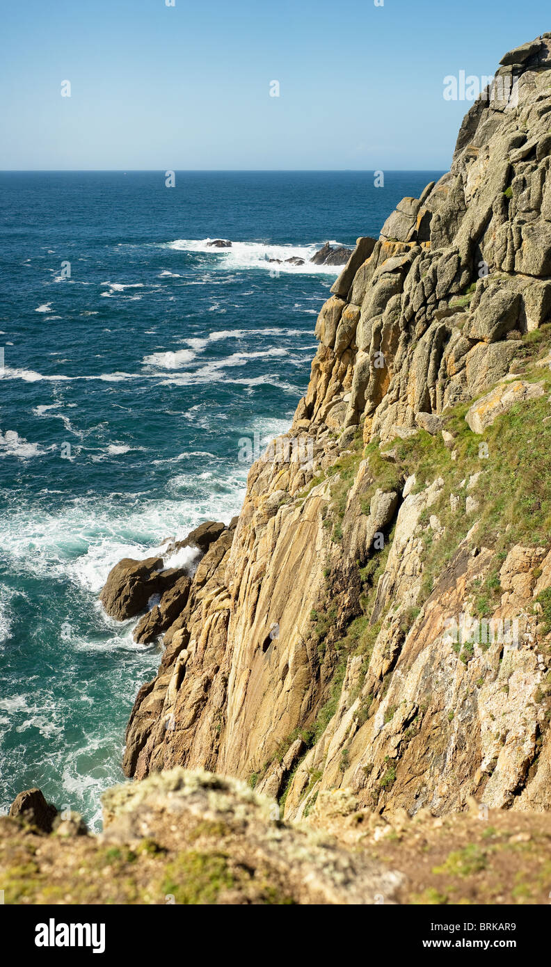 Gwennap Head cliff in Cornwall Stock Photo - Alamy