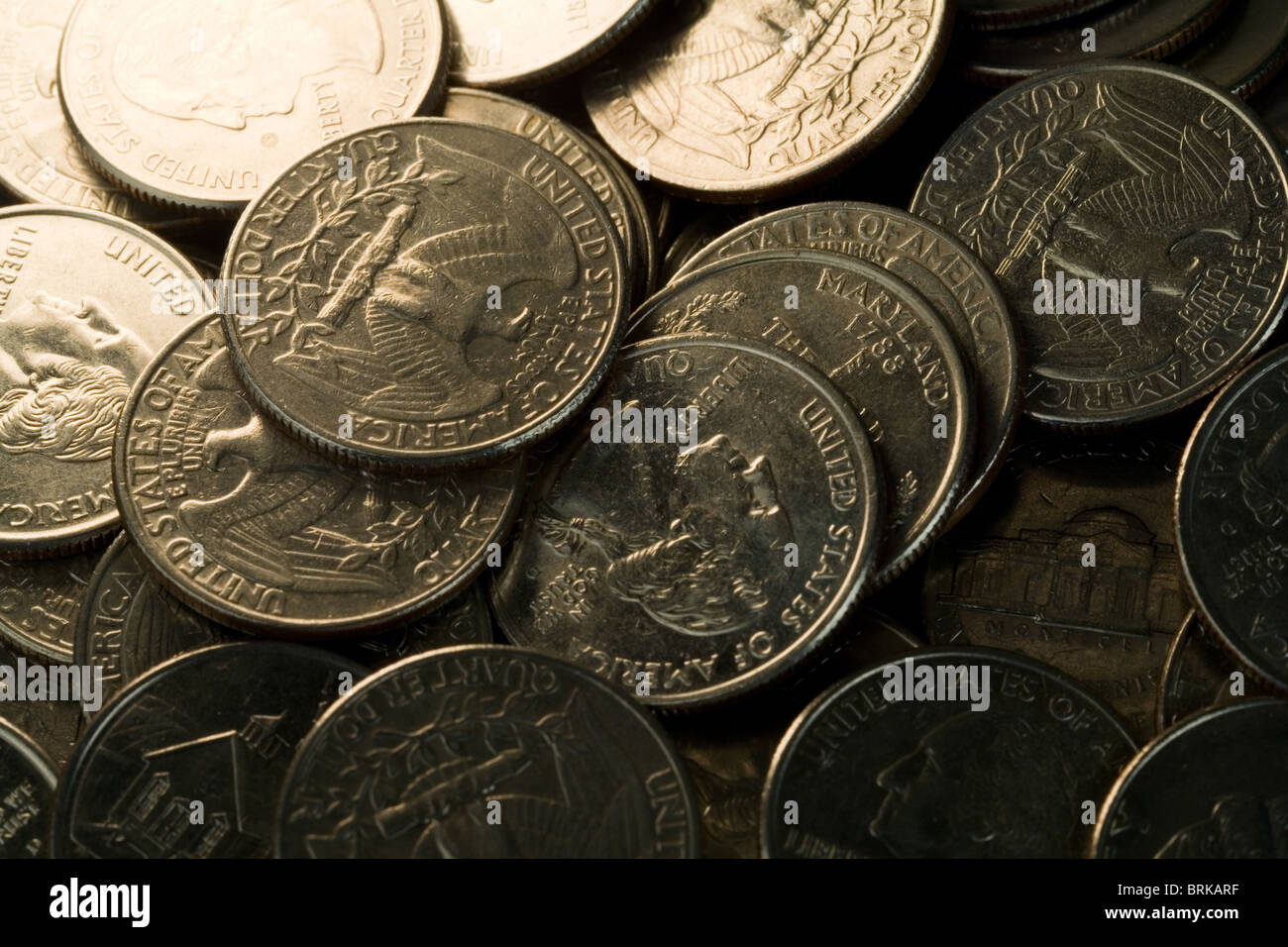US Coins close up shot Stock Photo - Alamy
