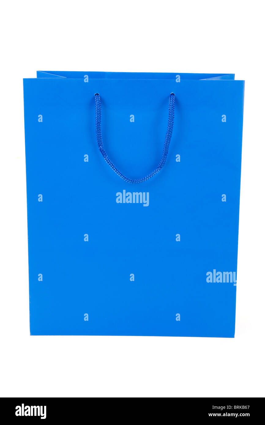 Blue Shopping Bag close up shot Stock Photo - Alamy