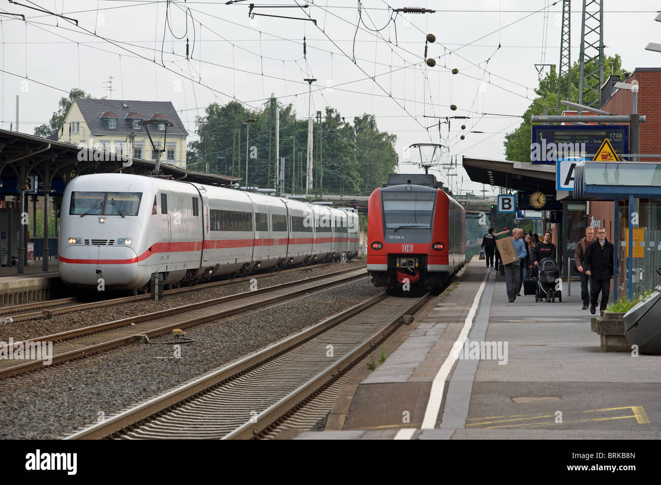Regional (RB) Inter-City Express (ICE) passenger trains, Solingen ...