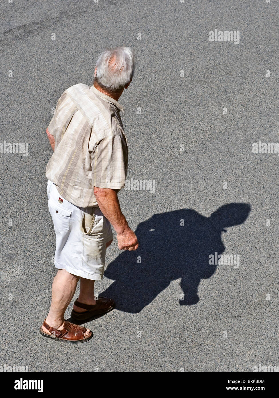 Fat old man walking hi-res stock photography and images - Alamy