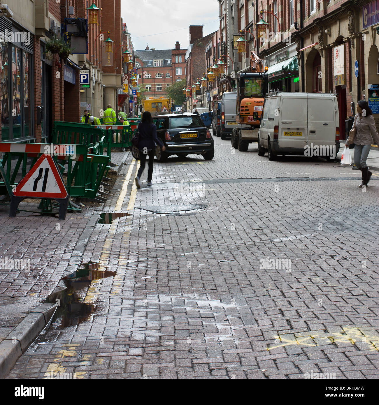 View of congetsted stowell st in Newcastle City Centre, north east ...