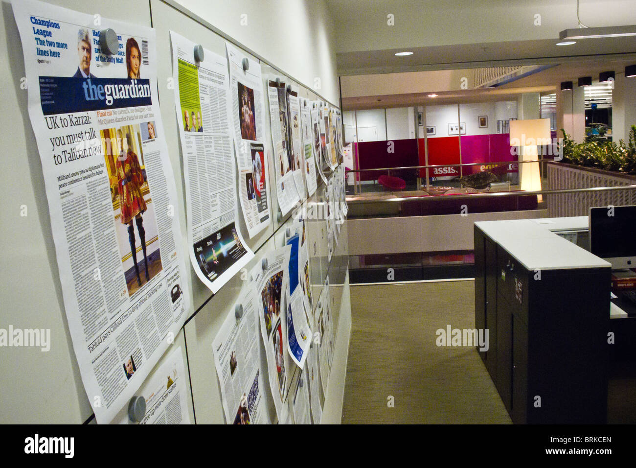 9 March 2010 "The Wall", Guardian newspaper offices, Kings Place, King ...