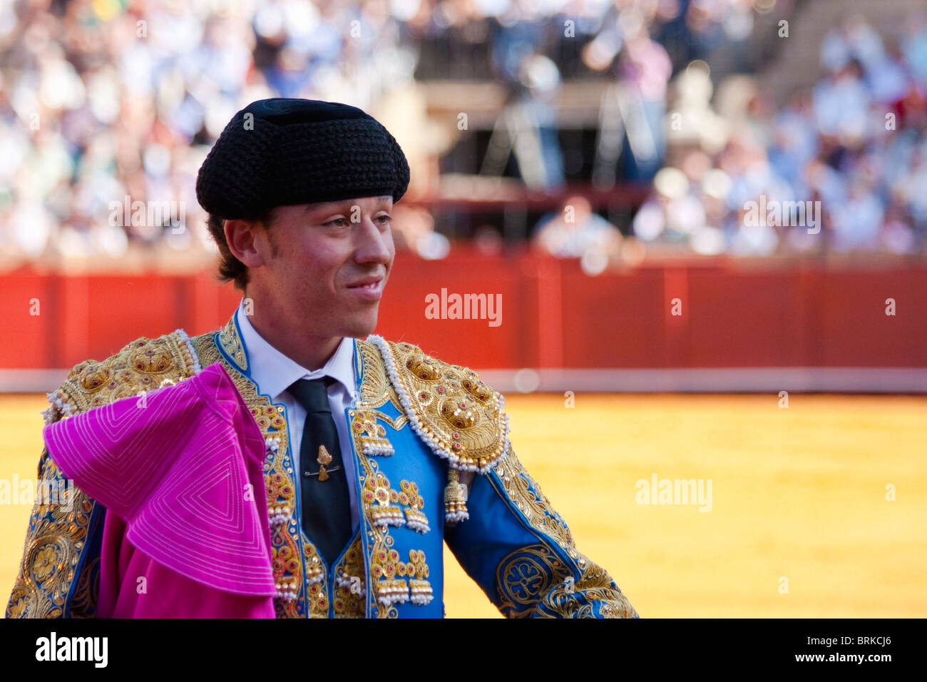 young matador in bull fighting scene in sevilla, spain Stock Photo - Alamy