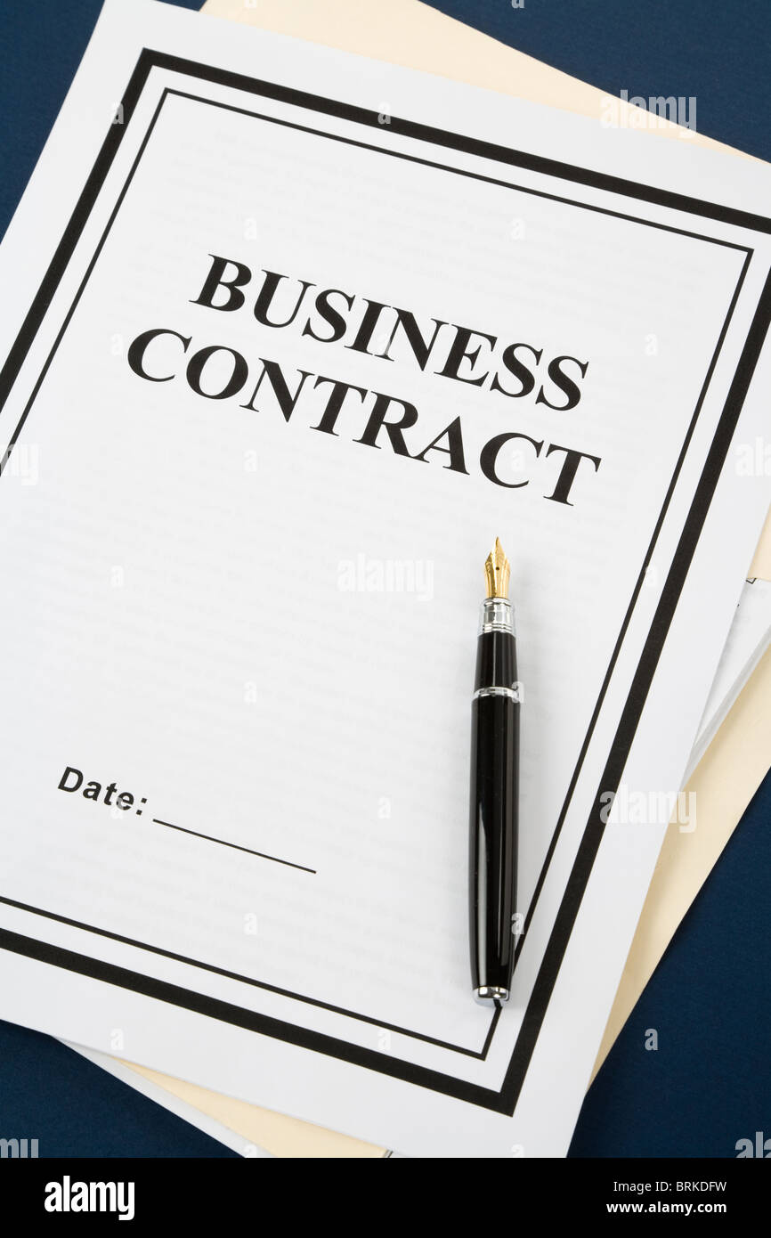 Business Contract and pen close up Stock Photo - Alamy
