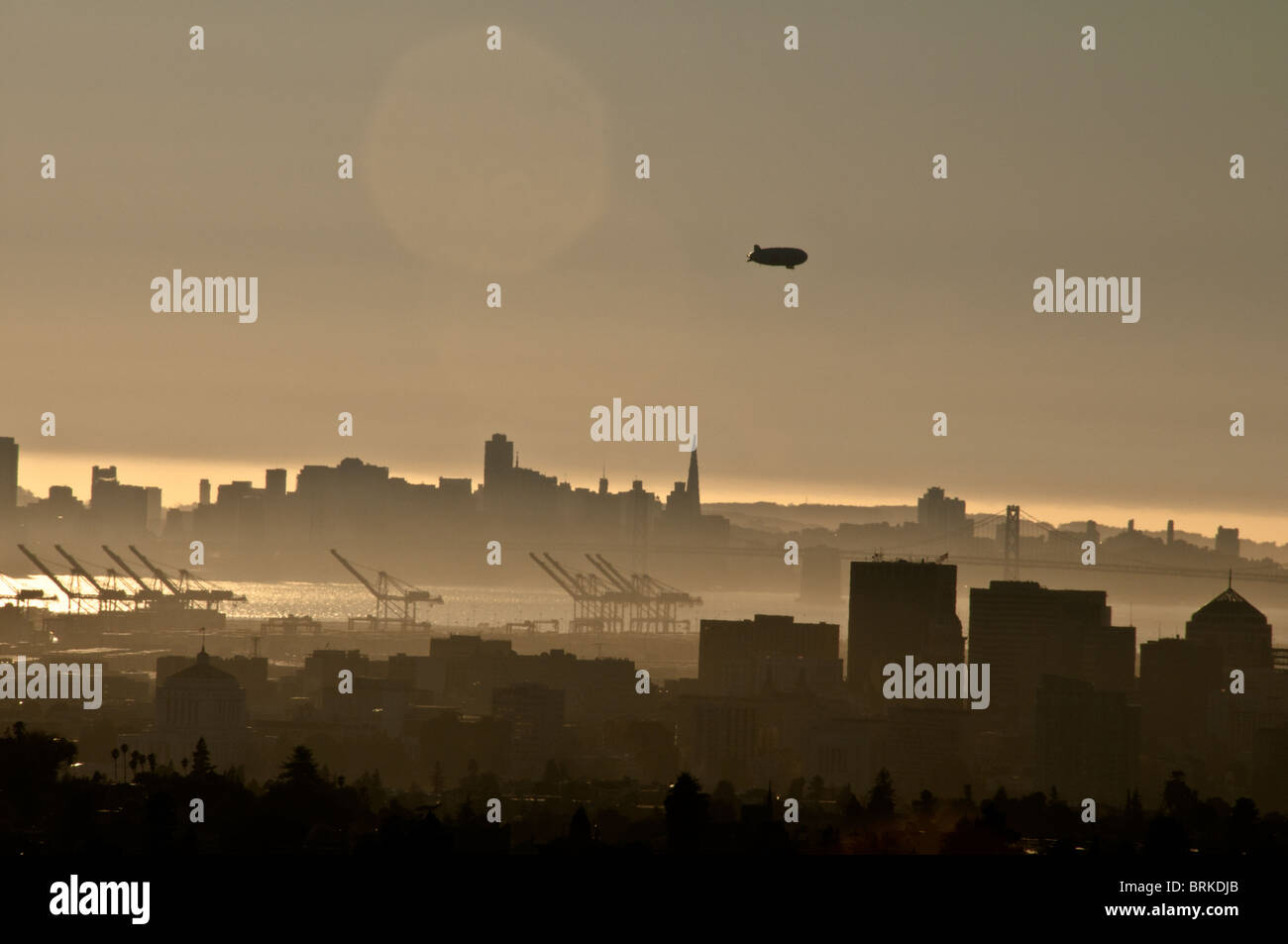 Blimp over San Francisco Stock Photo - Alamy