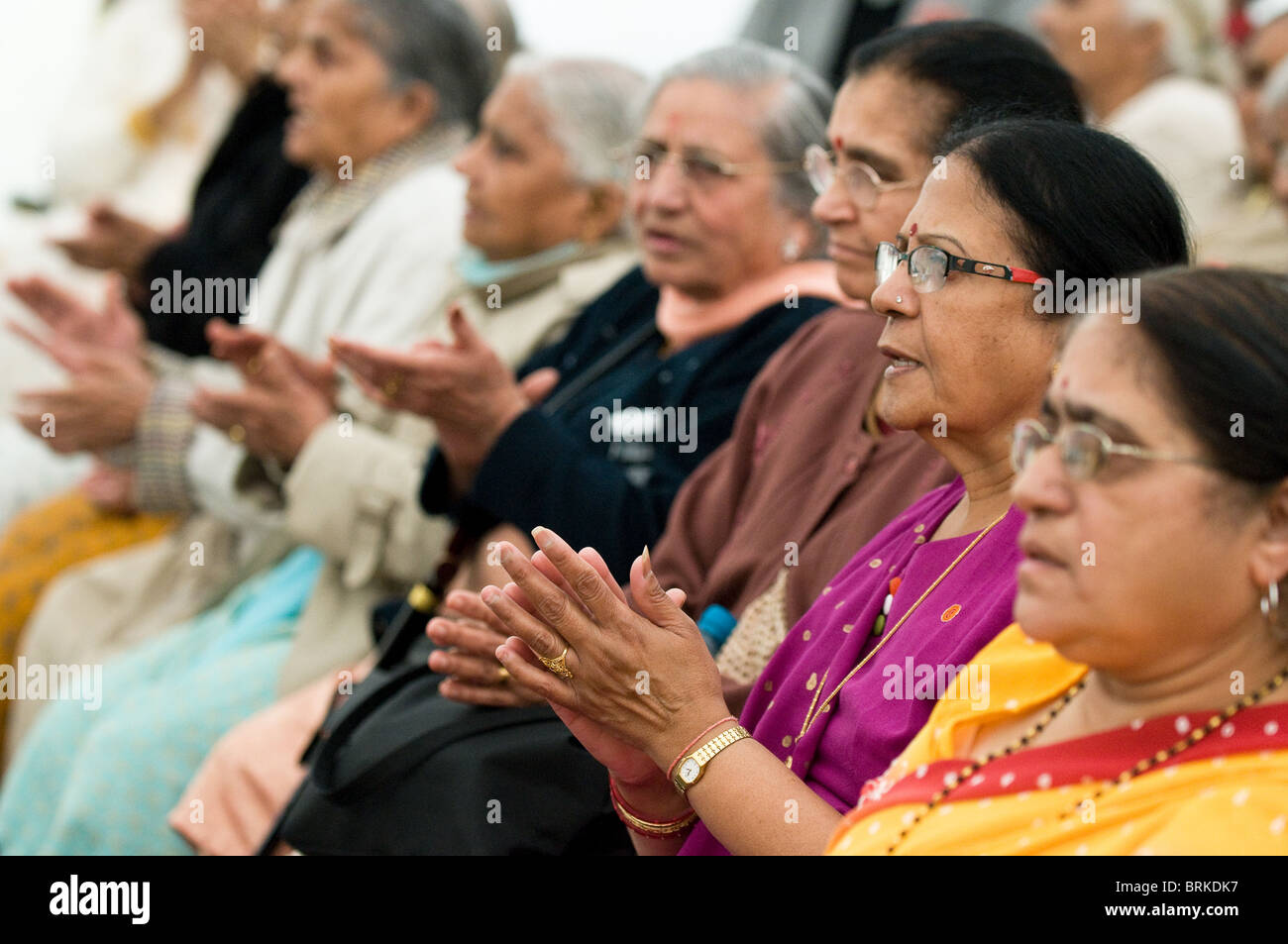 Devotees at a Ganesh festival Stock Photo - Alamy