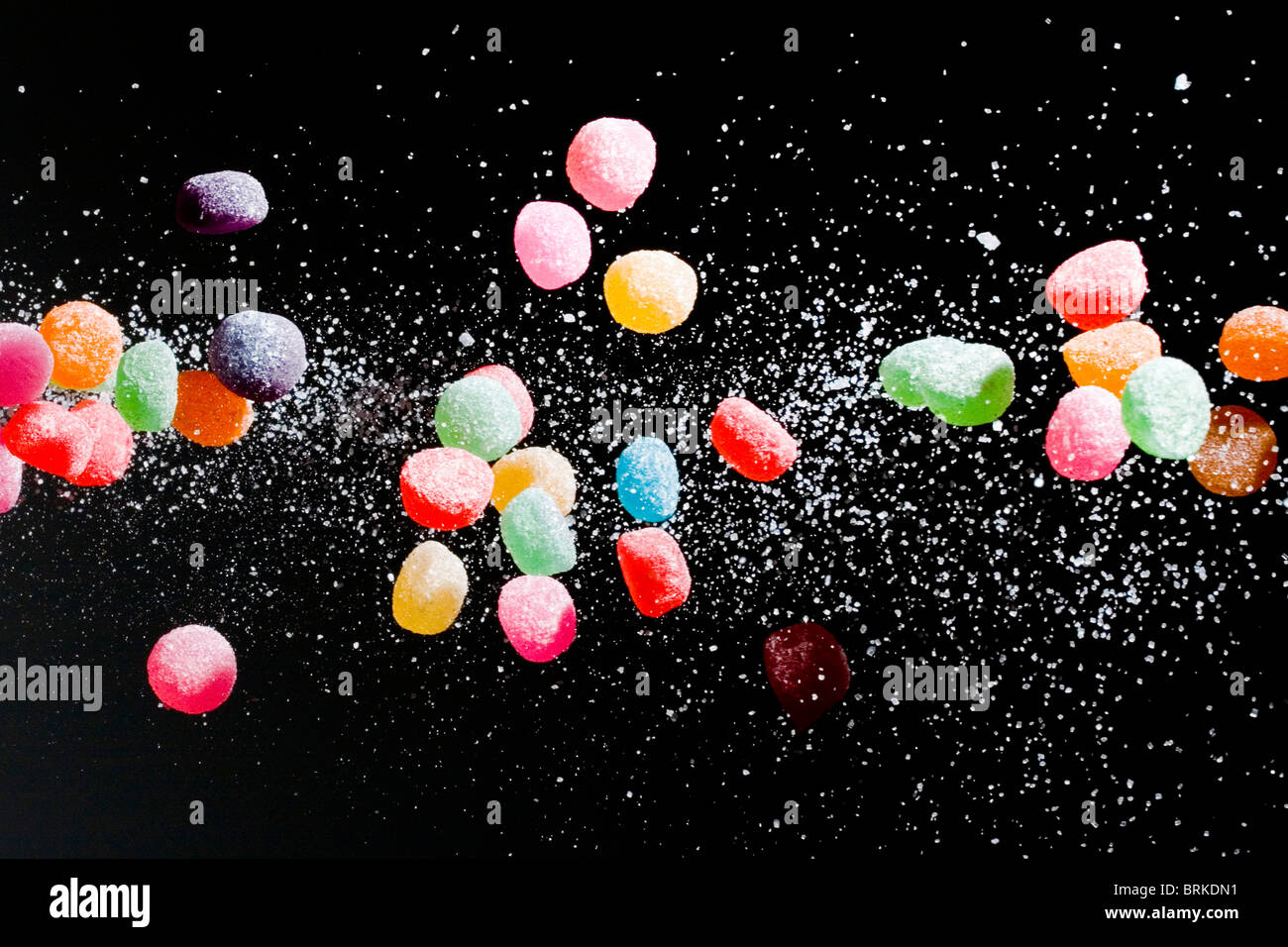 Colourful sweets and sugar Stock Photo - Alamy