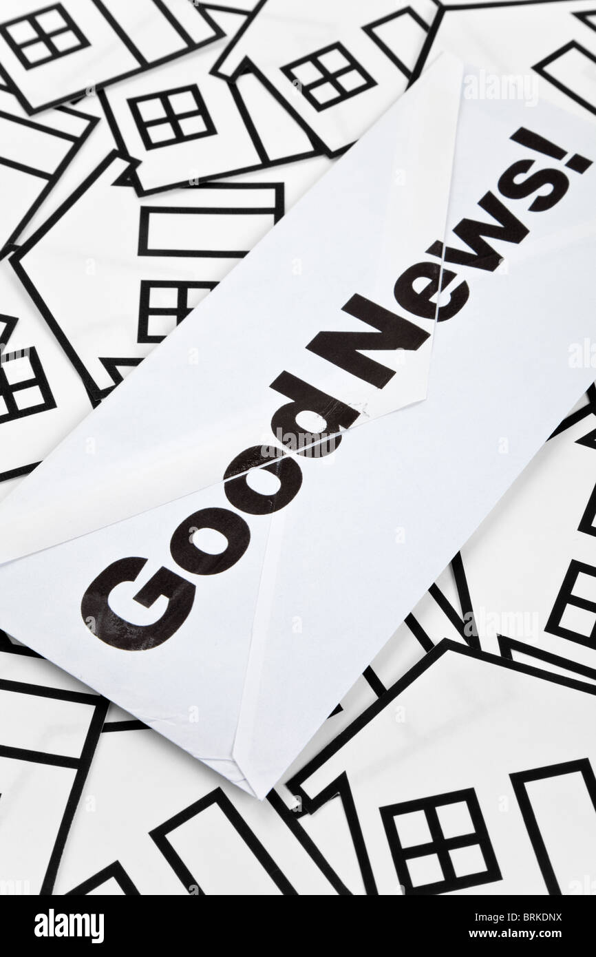 Good News and Home Sign, concept of Success Stock Photo - Alamy