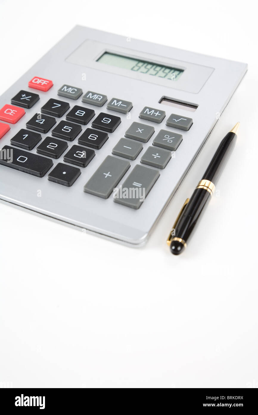 a calculator close up shot Stock Photo - Alamy