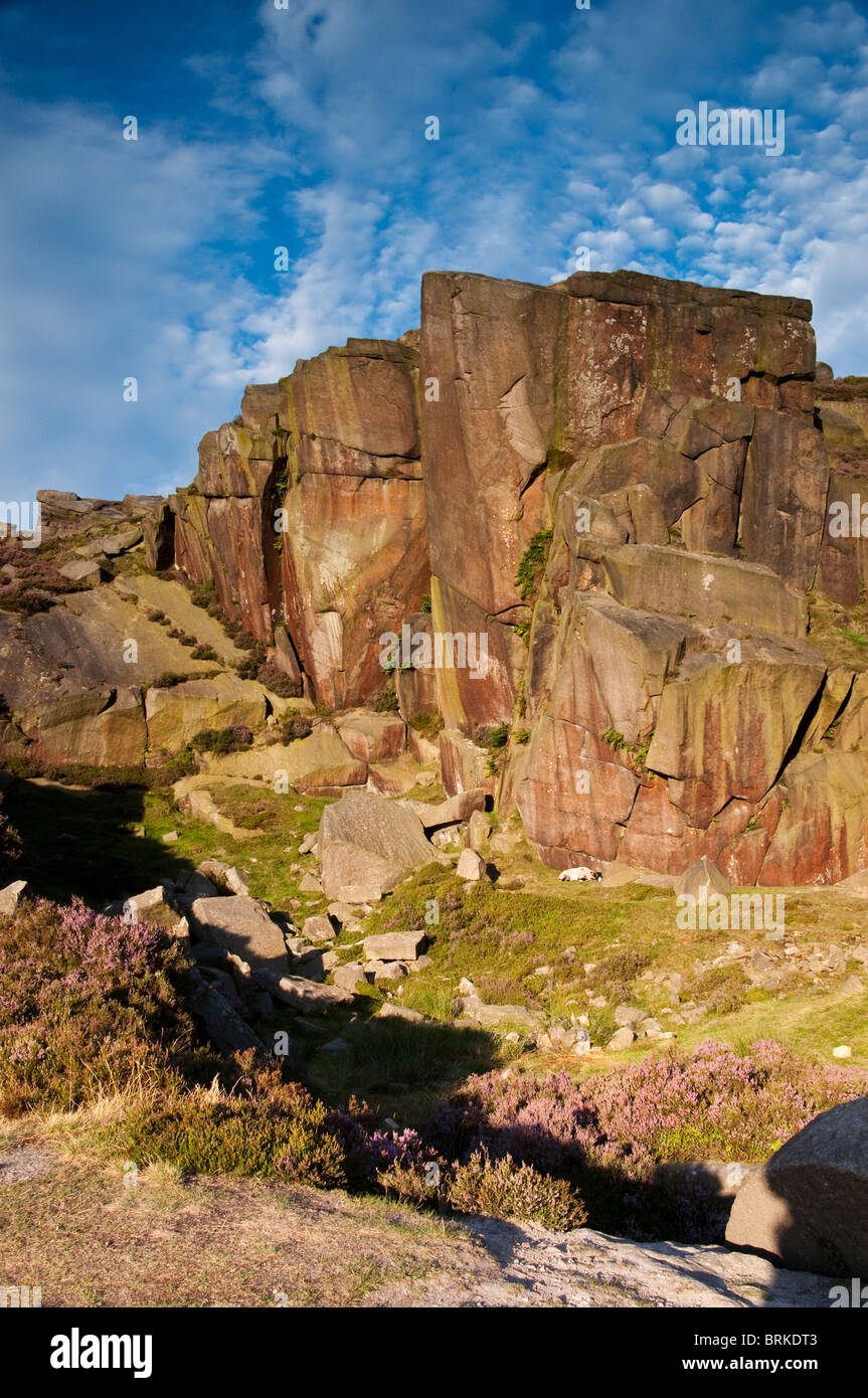 Burbage Rocks on Burbage Moor, Peak District National Park, England UK ...
