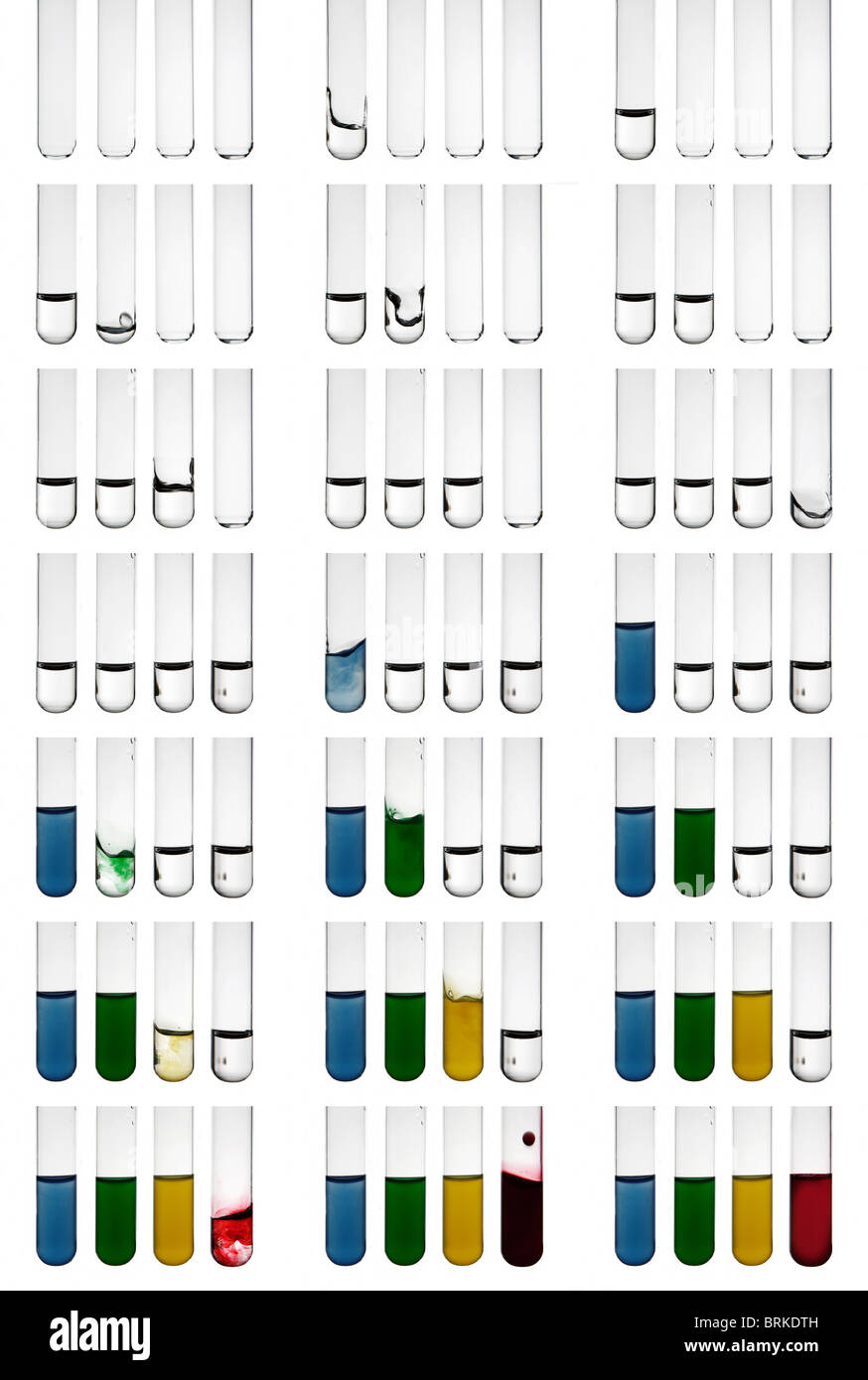 many test tubes on white back ground Stock Photo - Alamy