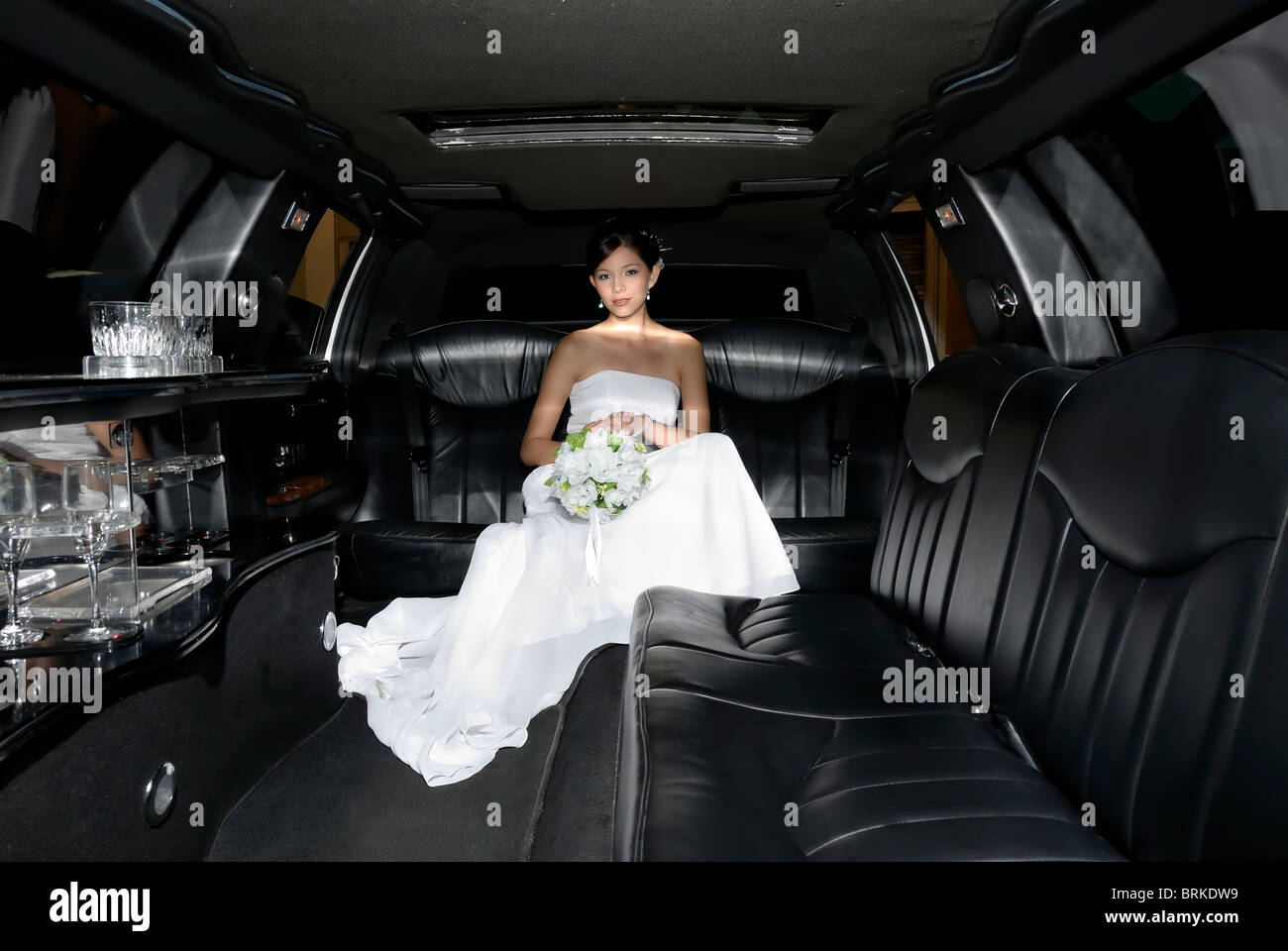 Merida, Yucatan / Mexico - October 6: Girl models a wedding dress ...