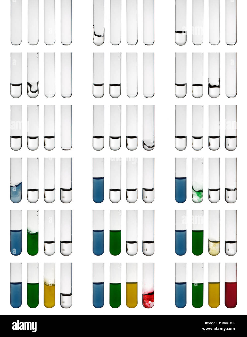 many test tubes on white back ground Stock Photo - Alamy