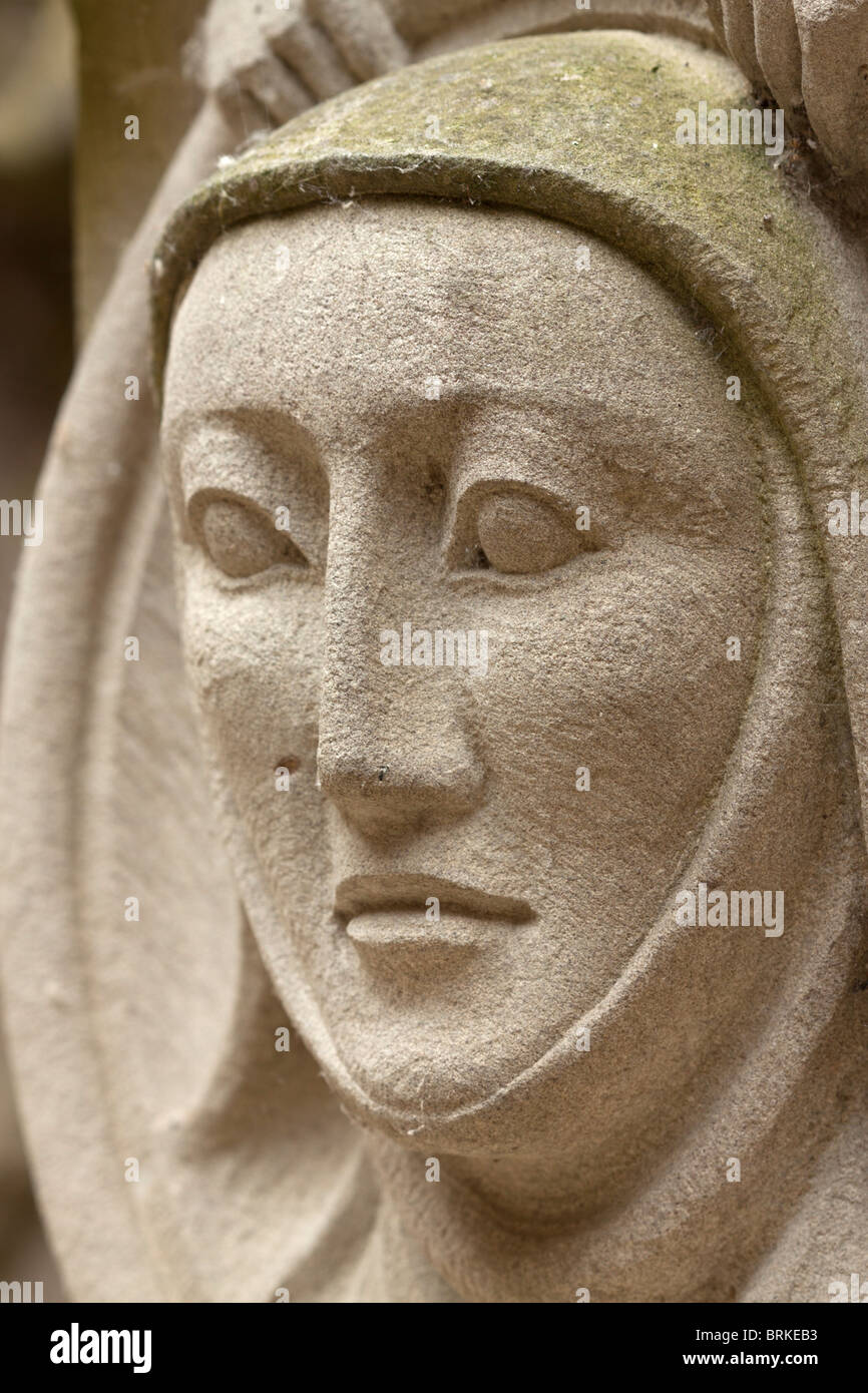 Carving of a Female face Stock Photo - Alamy