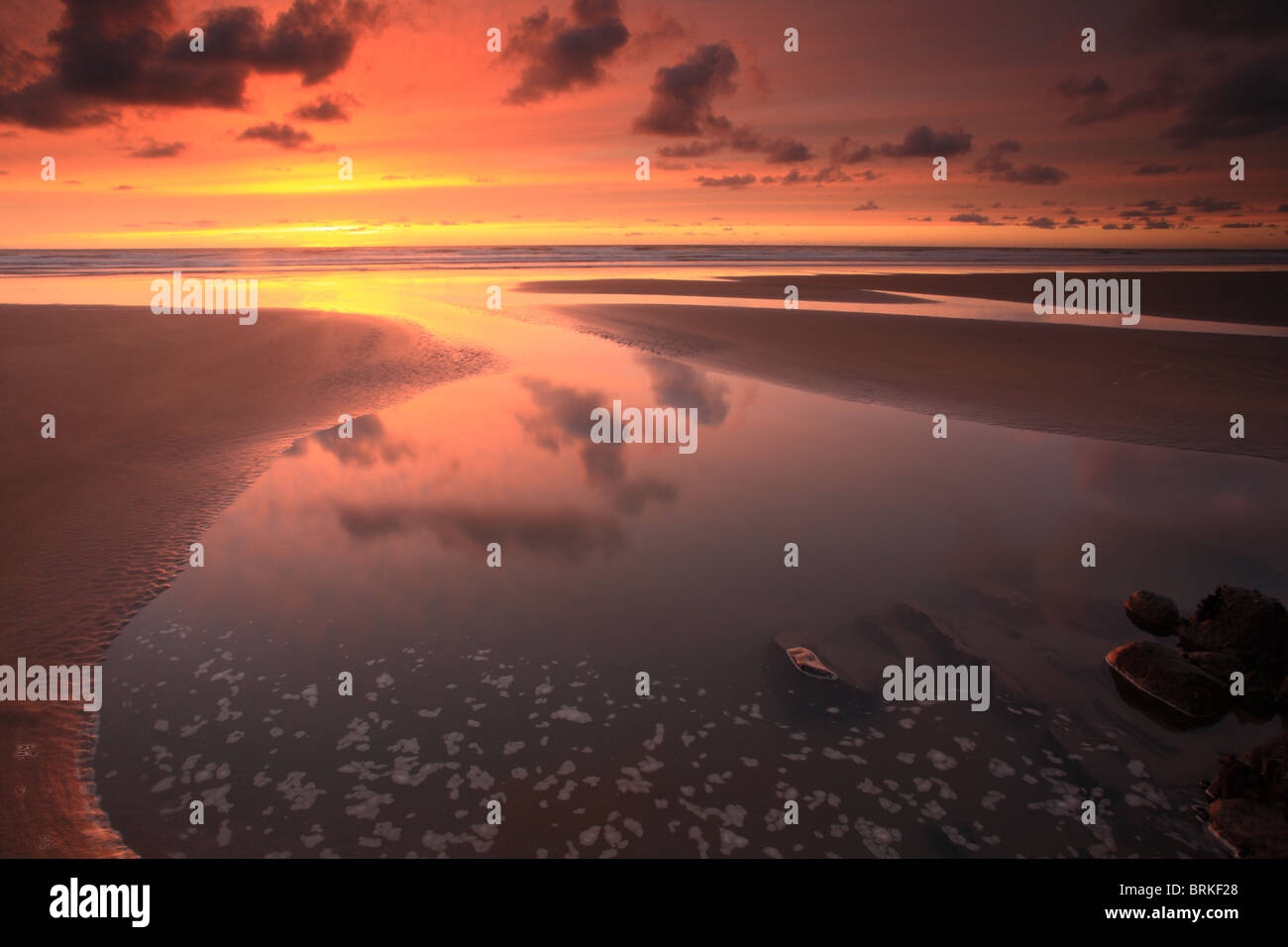 Sandymouth Bay Sunset, North Cornwall, England, UK Stock Photo - Alamy