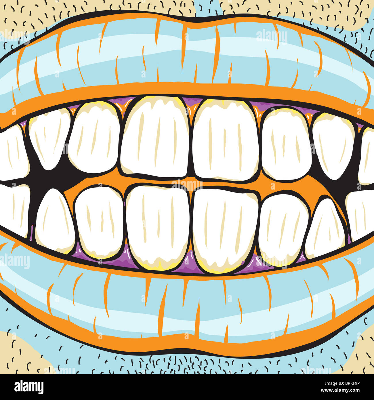 Illustration of a man's mouth Stock Photo - Alamy