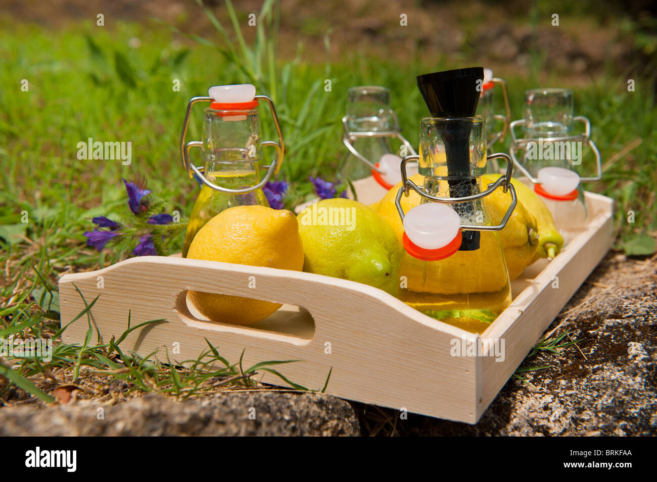 rural homemade lemonade Stock Photo - Alamy