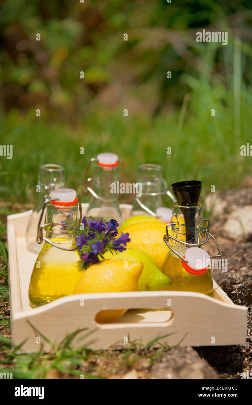 rural homemade lemonade Stock Photo - Alamy