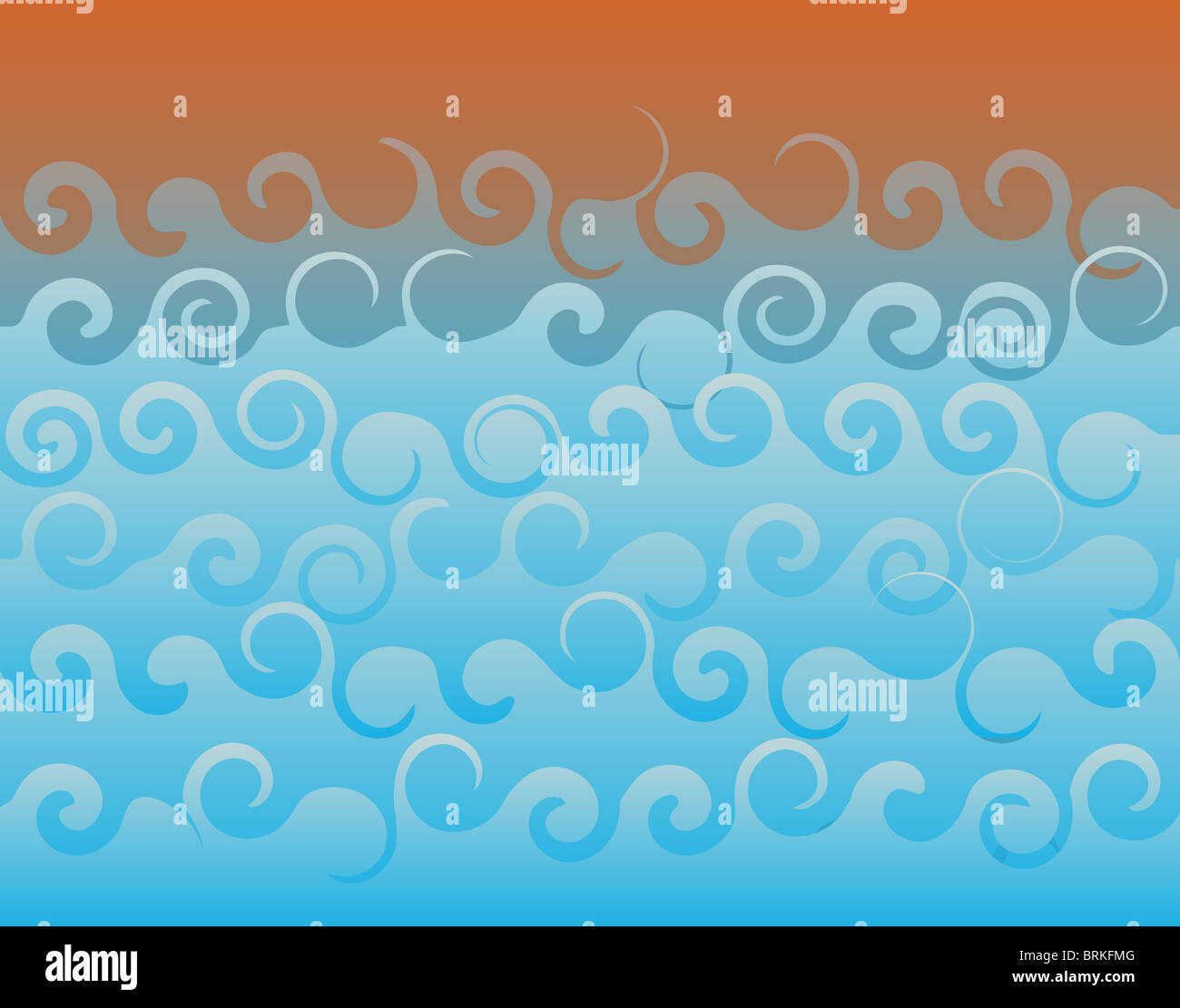 Abstract illustrated background of ocean waves Stock Photo - Alamy
