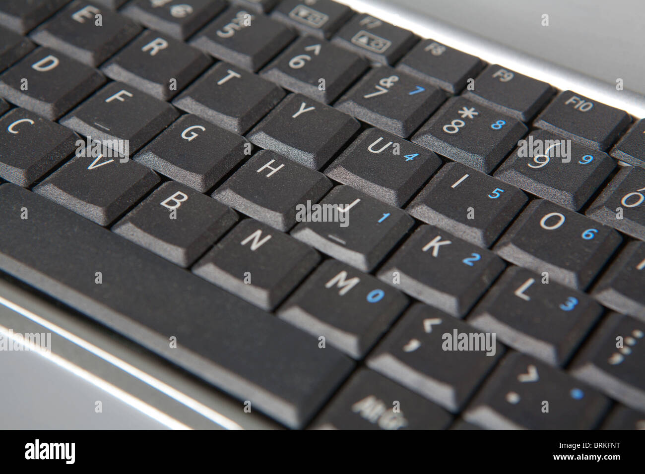 close up detail image of a keyboard on a laptop computer Stock Photo ...